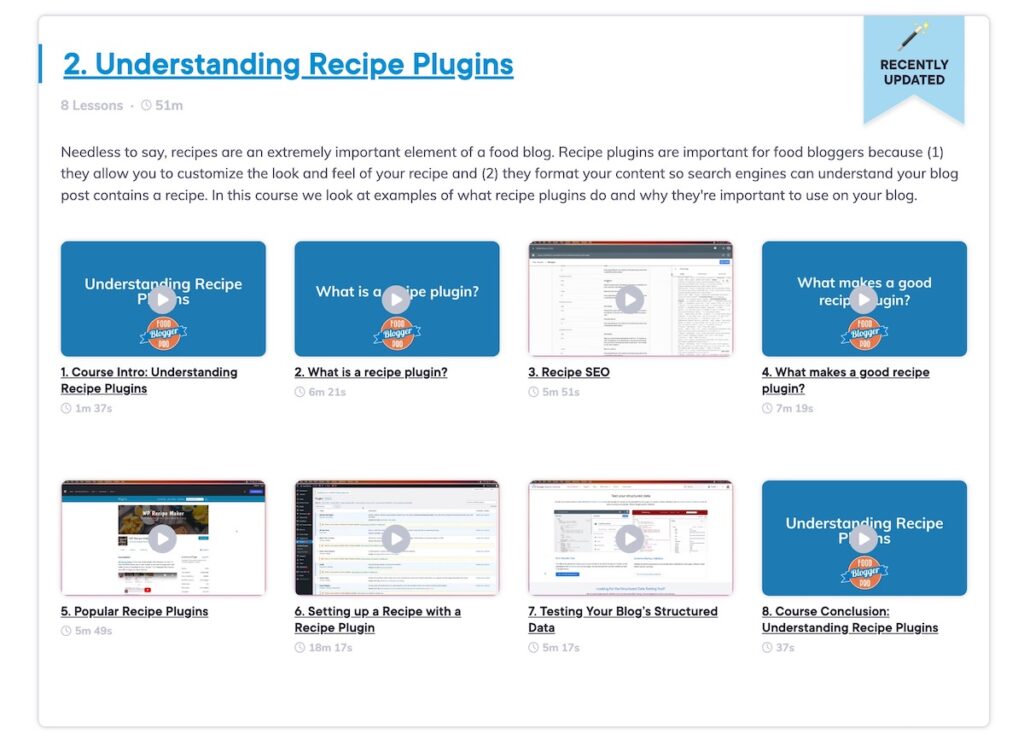 New Course: Understanding Recipe Plugins - Food Blogger Pro